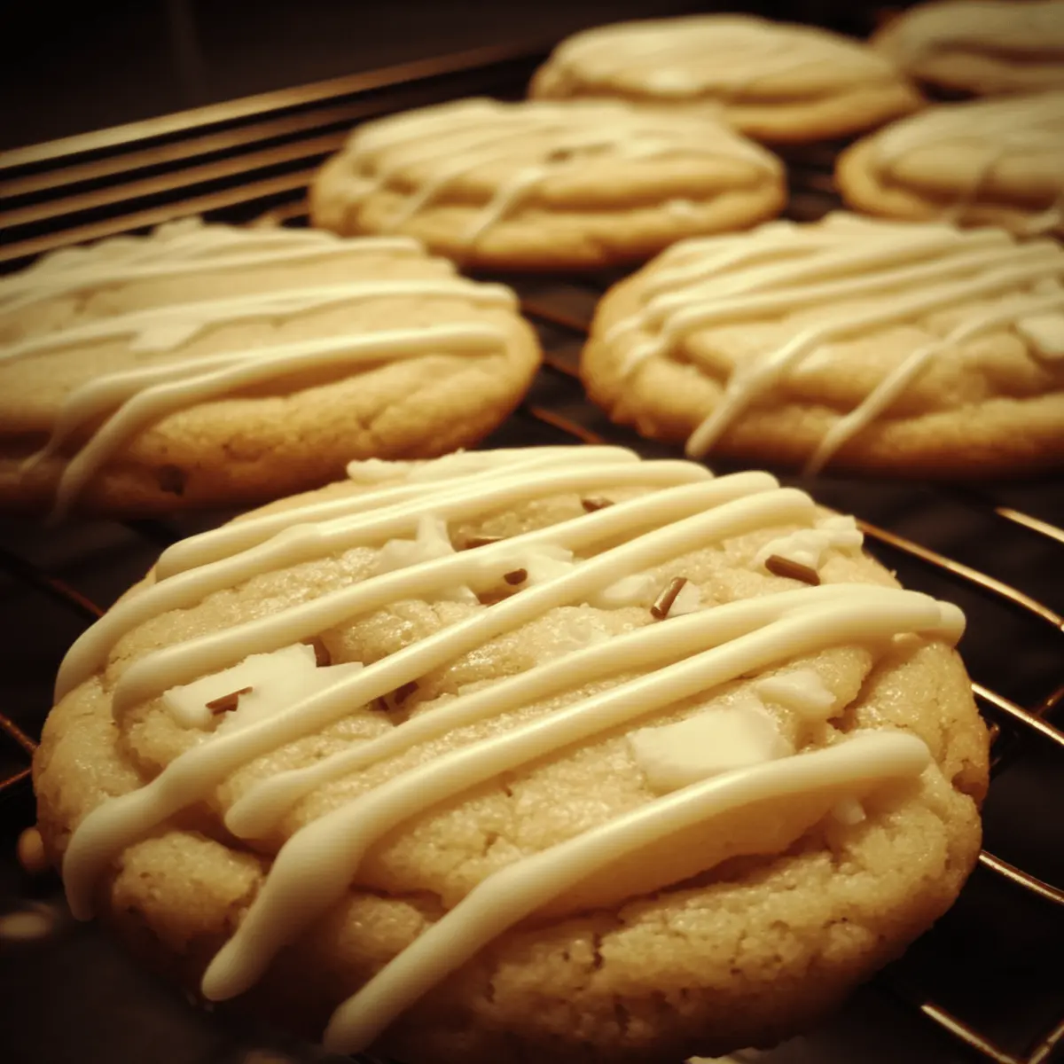 Ultimate Delicious White Chocolate Drizzle Cookies